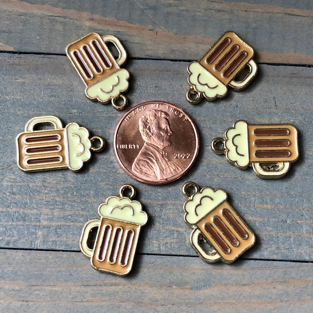 Beer Mug Charm for Dog Tag Enamel Beer Charm Mug Shaped Tag - Etsy