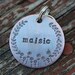 Custom ID Dog Tag, the Maisie, Hand Stamped Dog Tag, Tag for Dog, Puppy ...