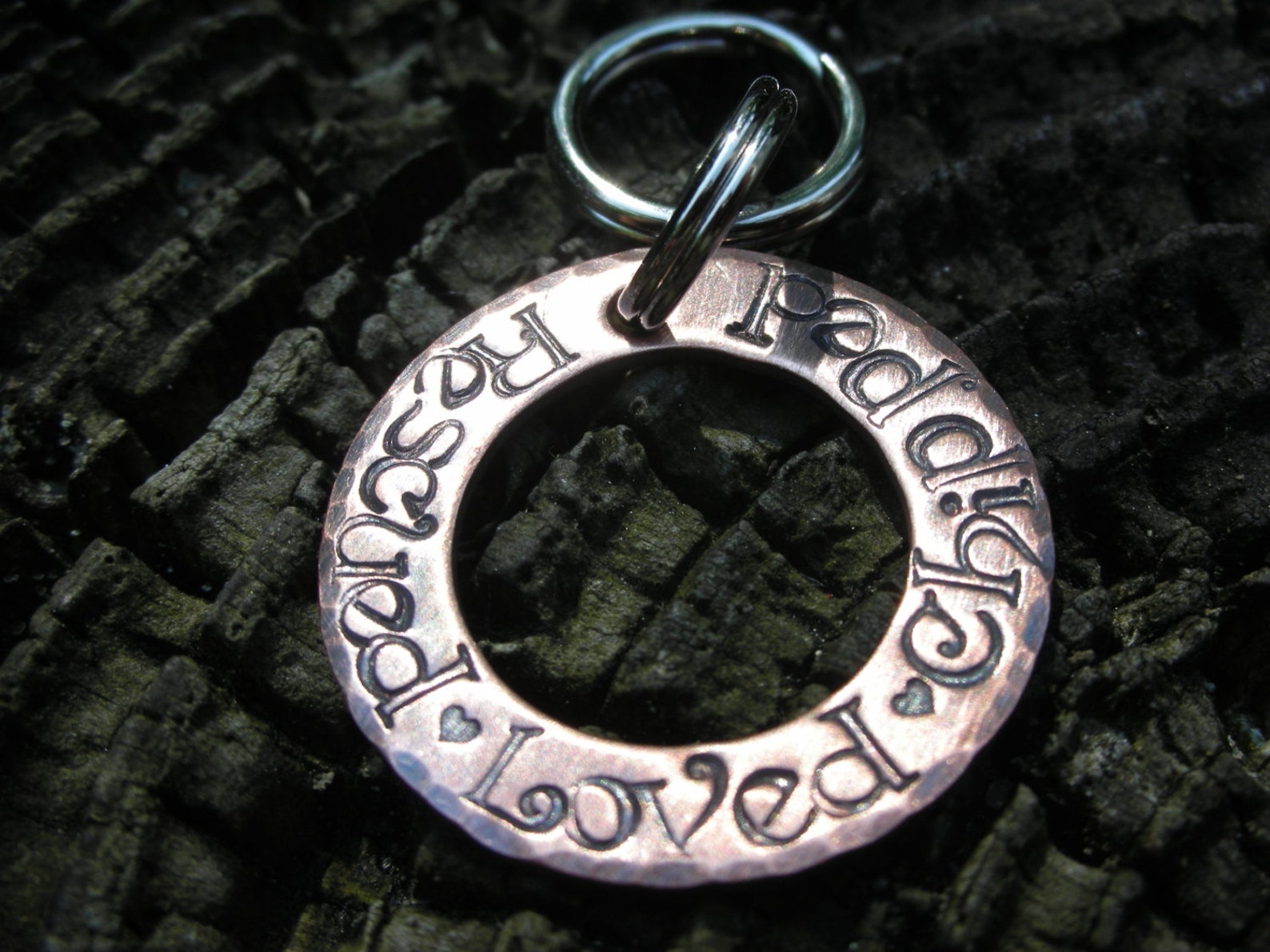 Custom Pet Id-custom Dog Tag-ring of Love-handstamped Washer | Etsy