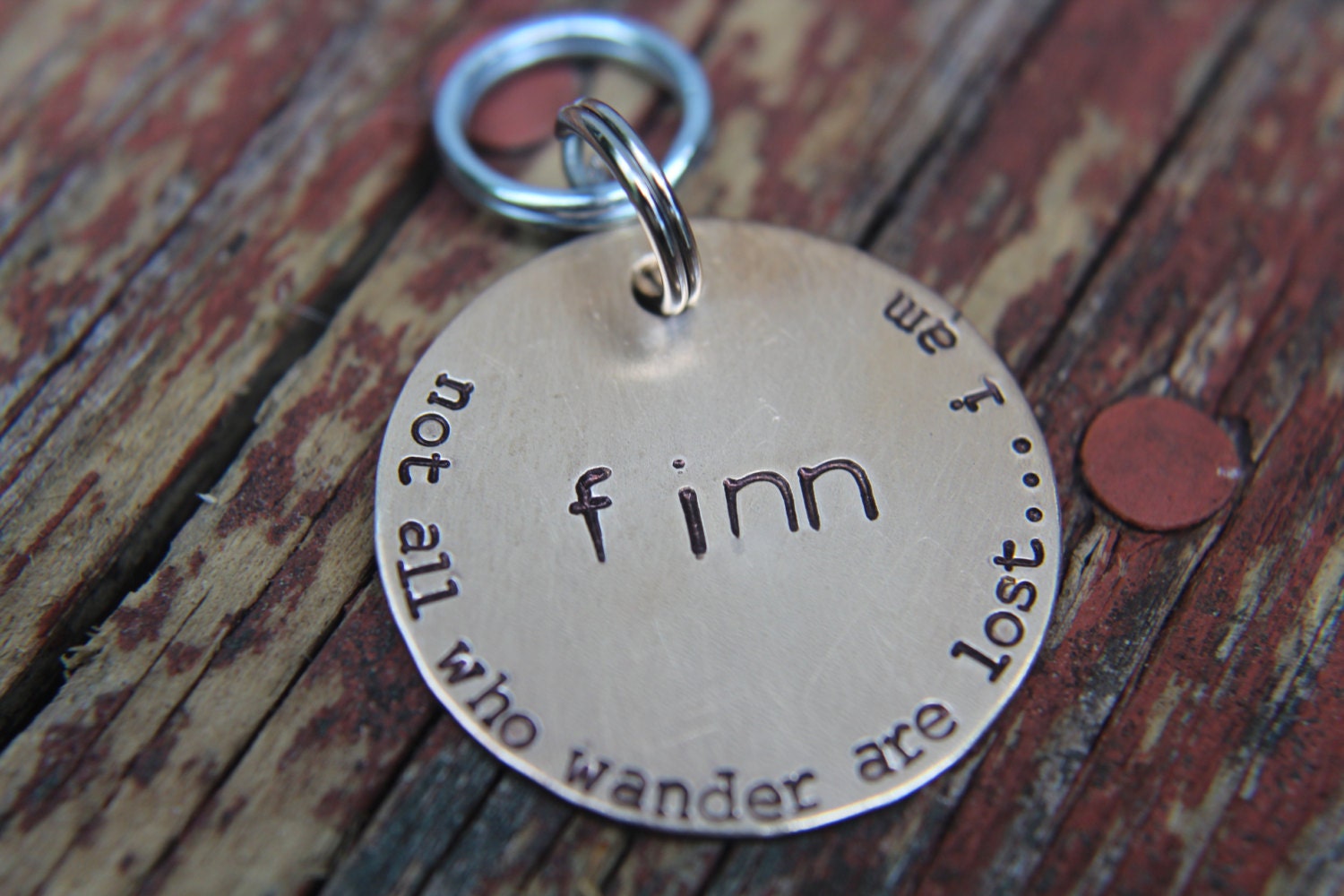 Custom Dog ID Tag Not All Who Wander Are Lost.... I Am Hand - Etsy