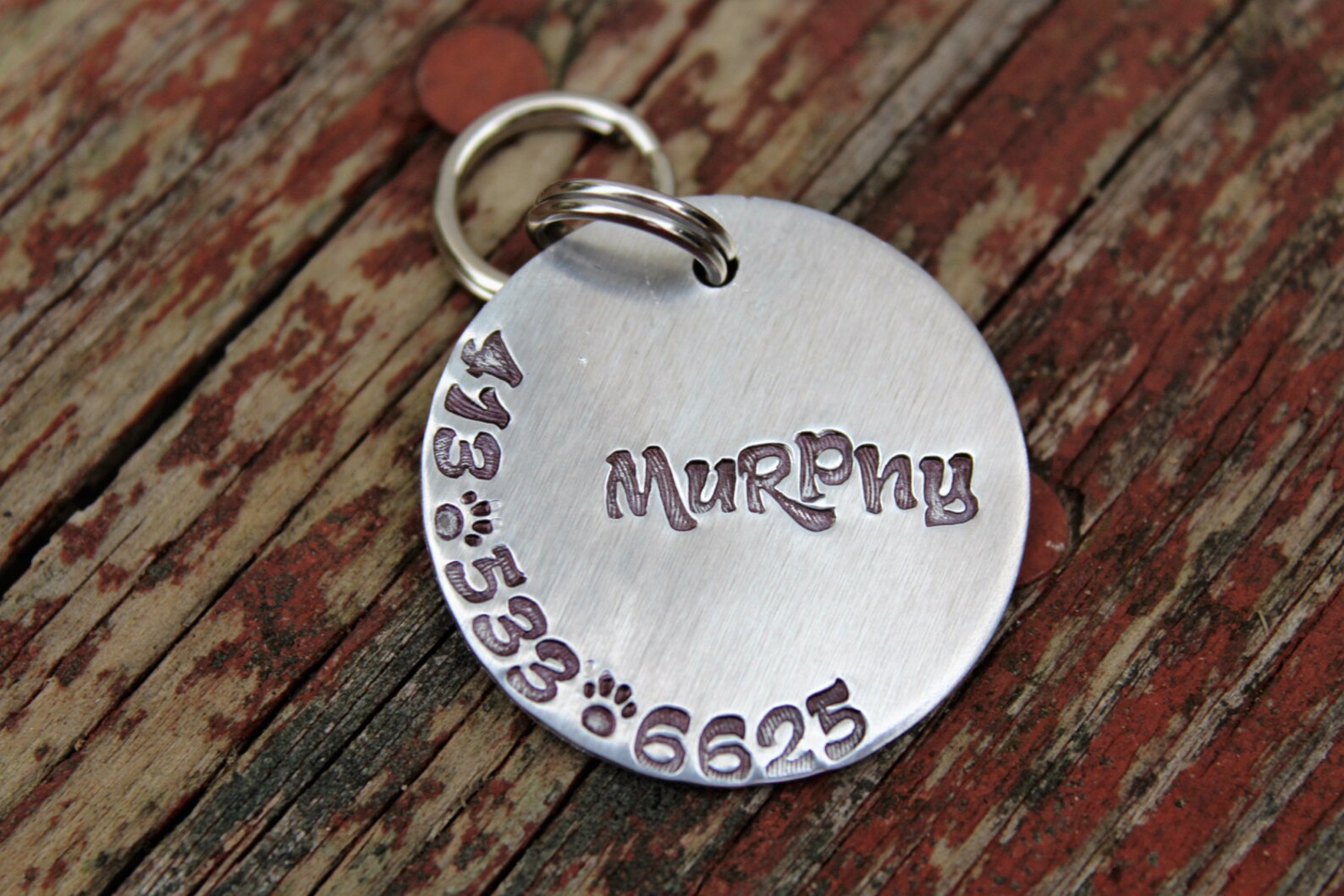 Unique Dog ID Tag, Custom Hand Stamped Dog ID Tag, Personalized Dog Tag ...