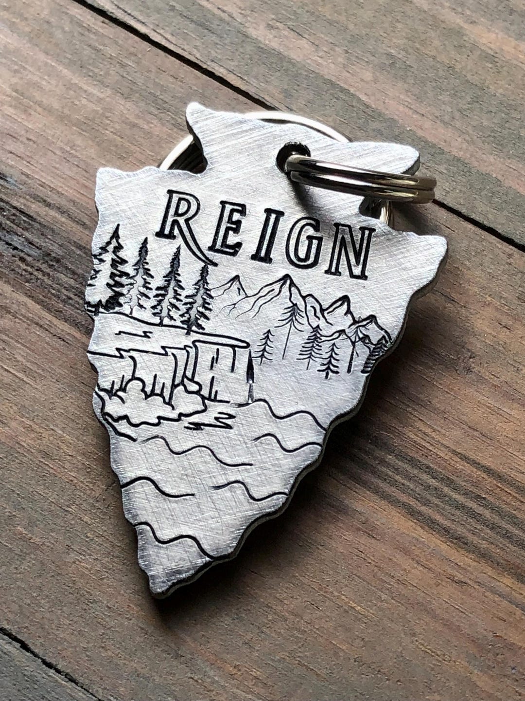 Custom Arrowhead Dog Tag, Hand Stamped Pet ID, Personalized Dog Tag for ...