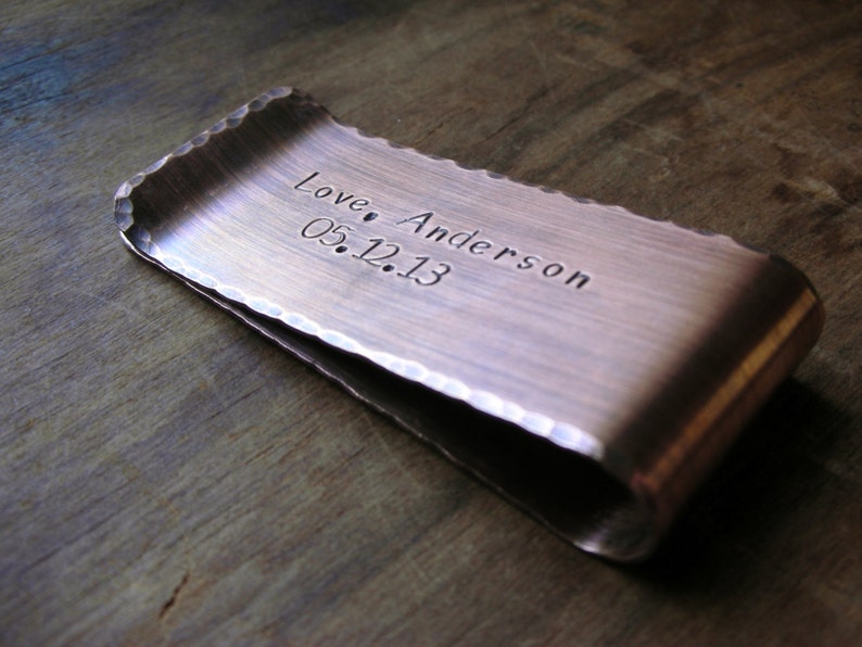 Men's Personalized Money Clip in Copper-money Clip With Quote-fathers ...