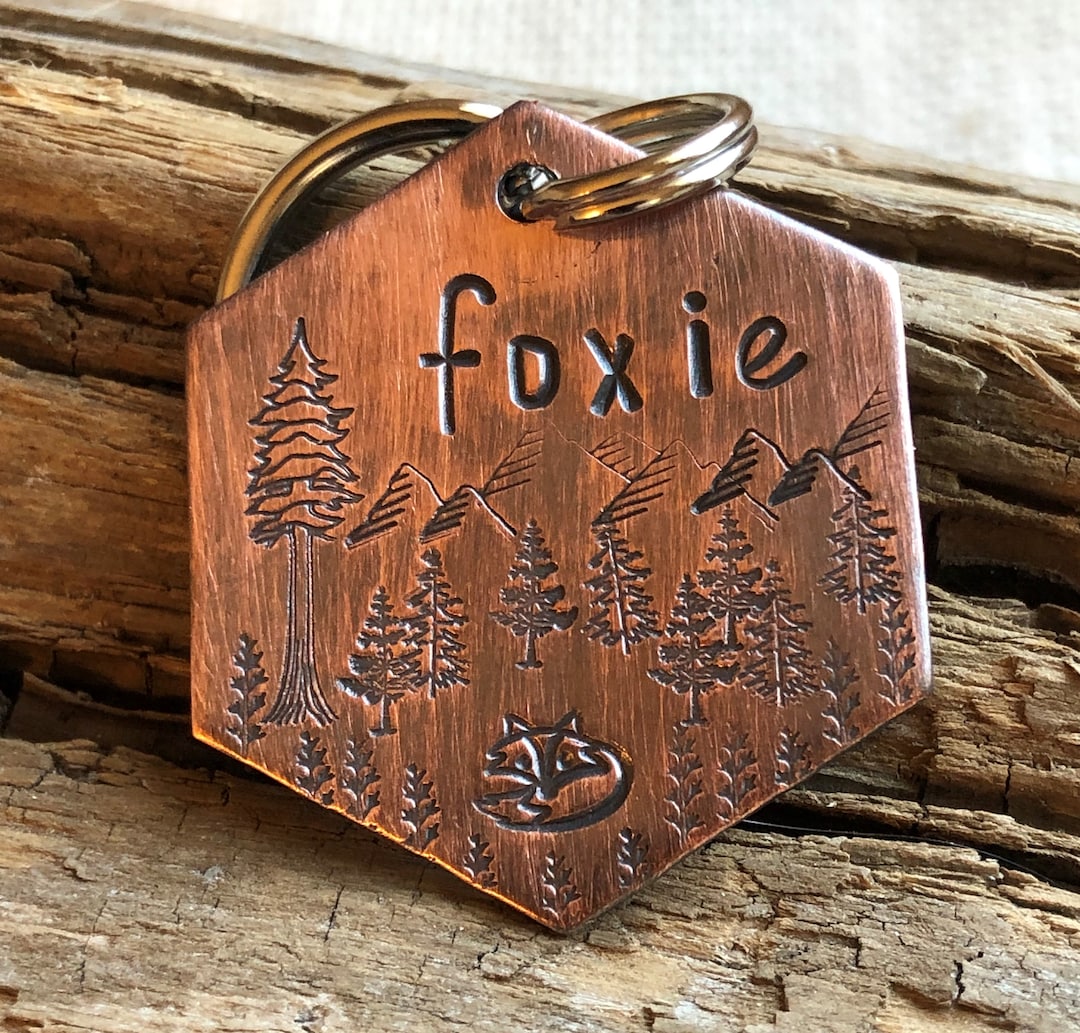 Custom Dog Tag, Foxie, Hand Stamped Dog Tag, Personalized Dog Tag ...