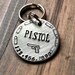 Gun Name Tag for Dog, Hand Stamped Pet ID Tag With Bullets, Dog Tag for ...