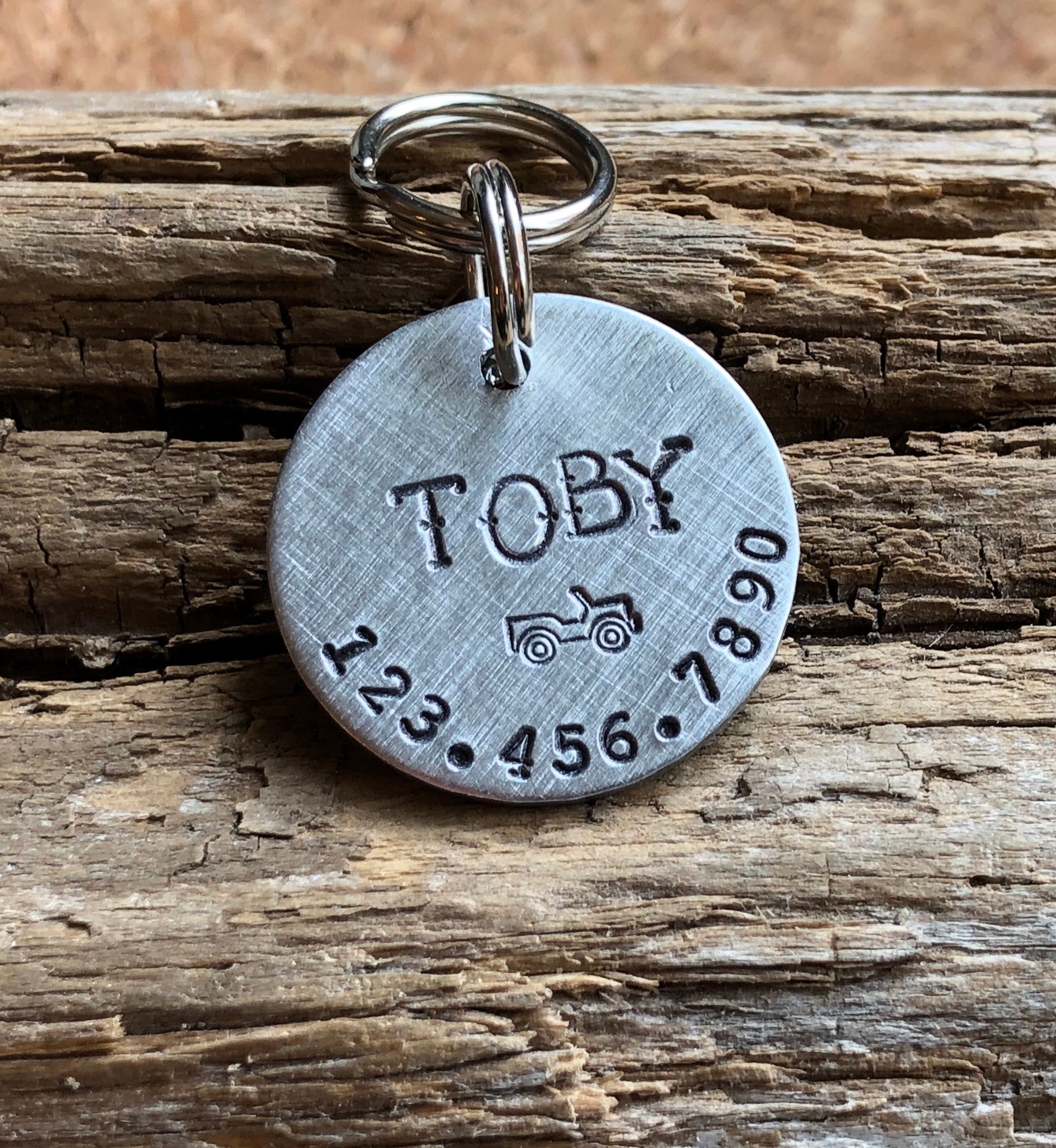 Dog Tag Dog ID Tag Hand Stamped Dog Tag Dog Tag for Collar | Etsy