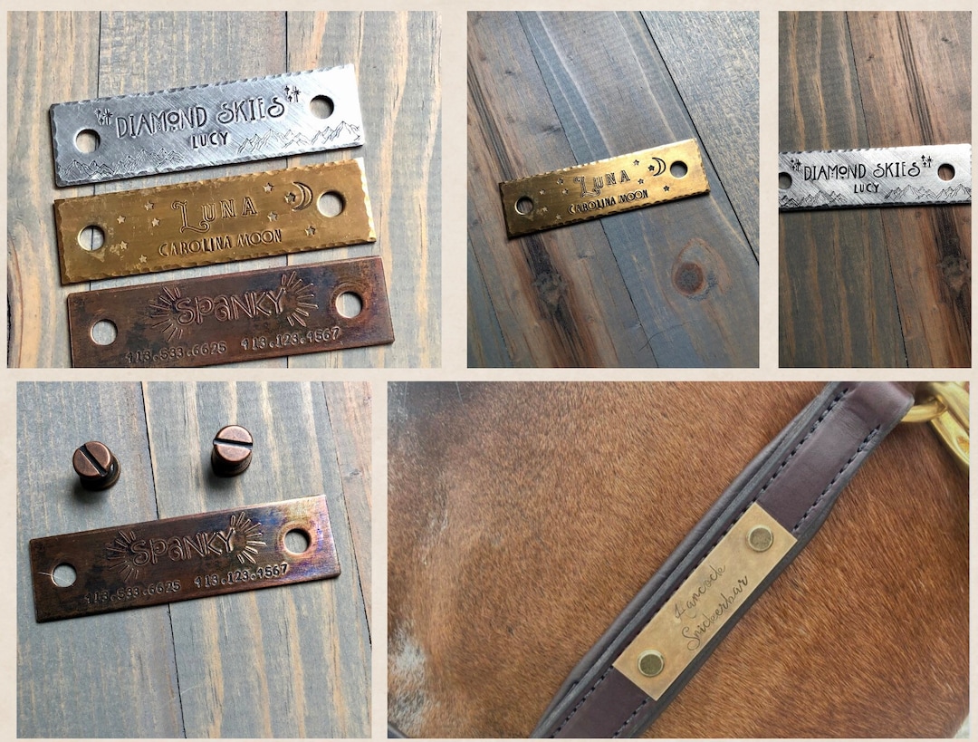 Custom Name Plate for Halter - Halter Tag - Rivet on Halter Tag ...