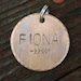 Custom Handstamped Dog Pet ID Tag-the Fiona - Etsy
