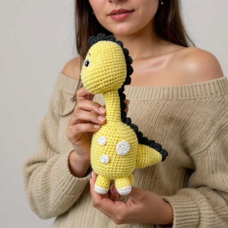 Dinosaur Amigurumi Crochet Pattern: No-sew T-rex & Triceratops (PDF ...