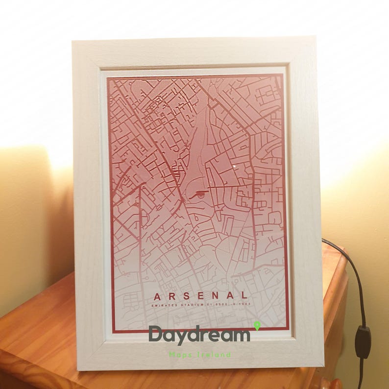 Custom Football Team Stadium Location Map With Club Symbol - DIGITAL ...