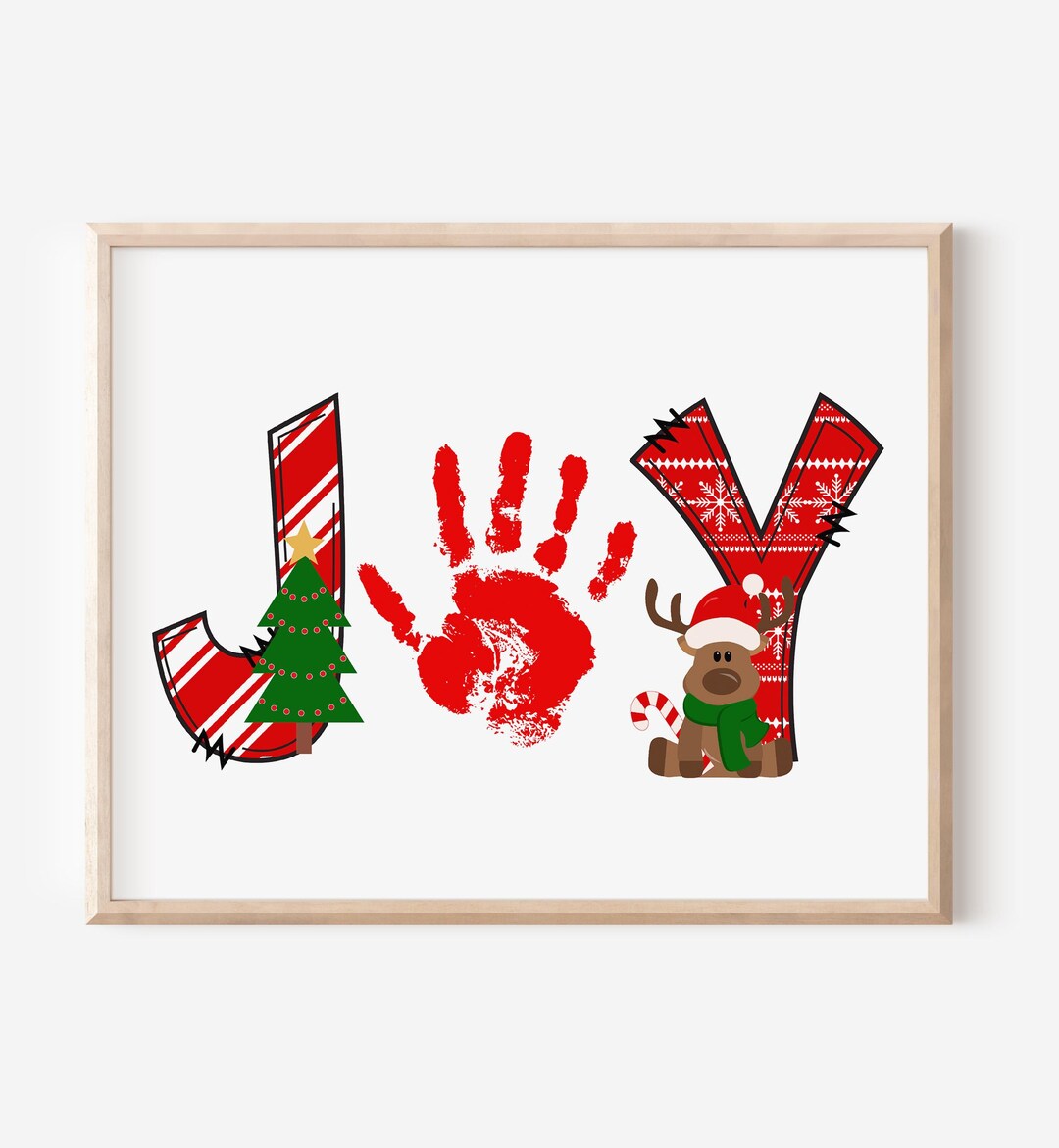 Christmas JOY Handprint Craft: Hand Print Art for Kids (preschool ...