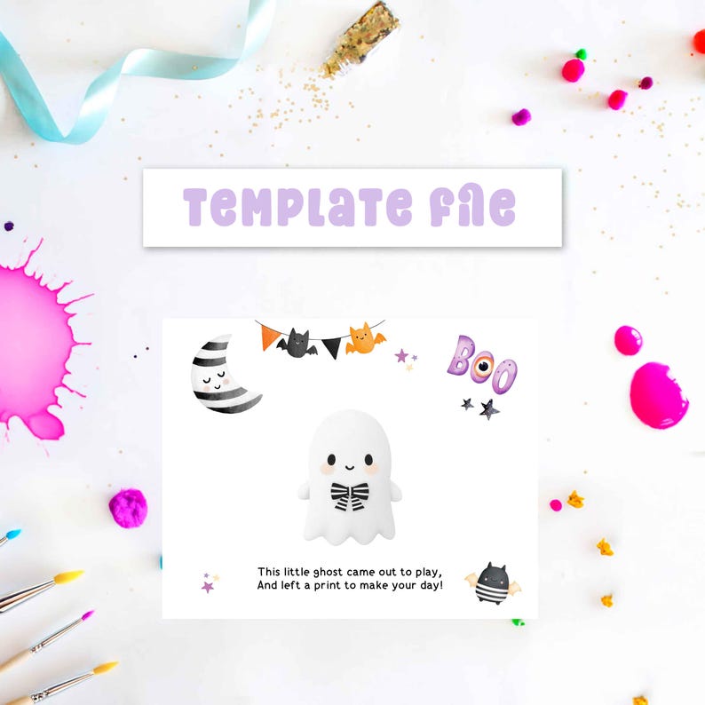 Ghost Handprint Art: Boo Hand Craft Kids With Poem, Halloween Preschool ...