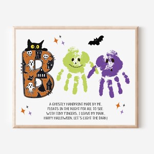 Halloween BOO Handprint Template: Ghost Poem Keepsake for Infant ...