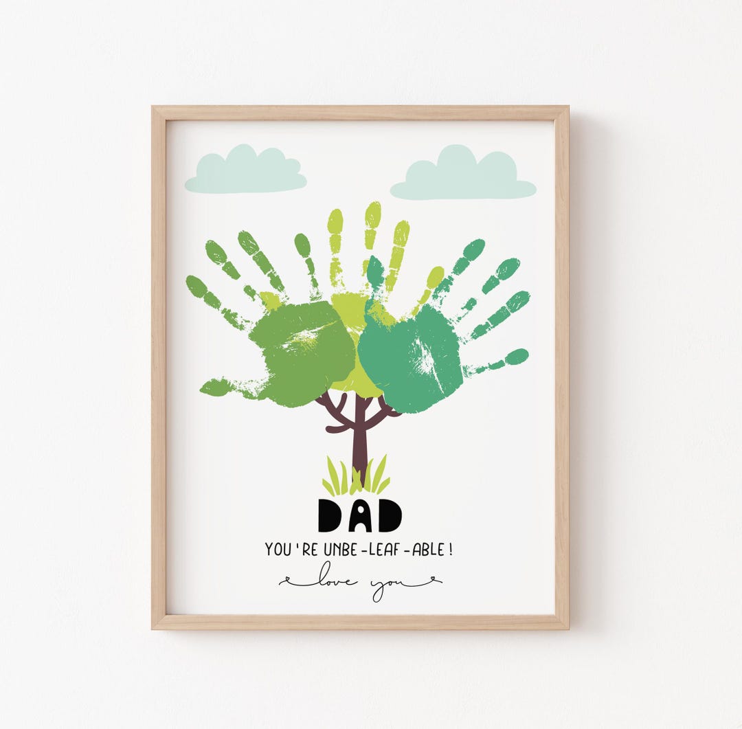 Father's Day Handprint Tree Craft: DIY Dad Keepsake Hand Art (digital ...