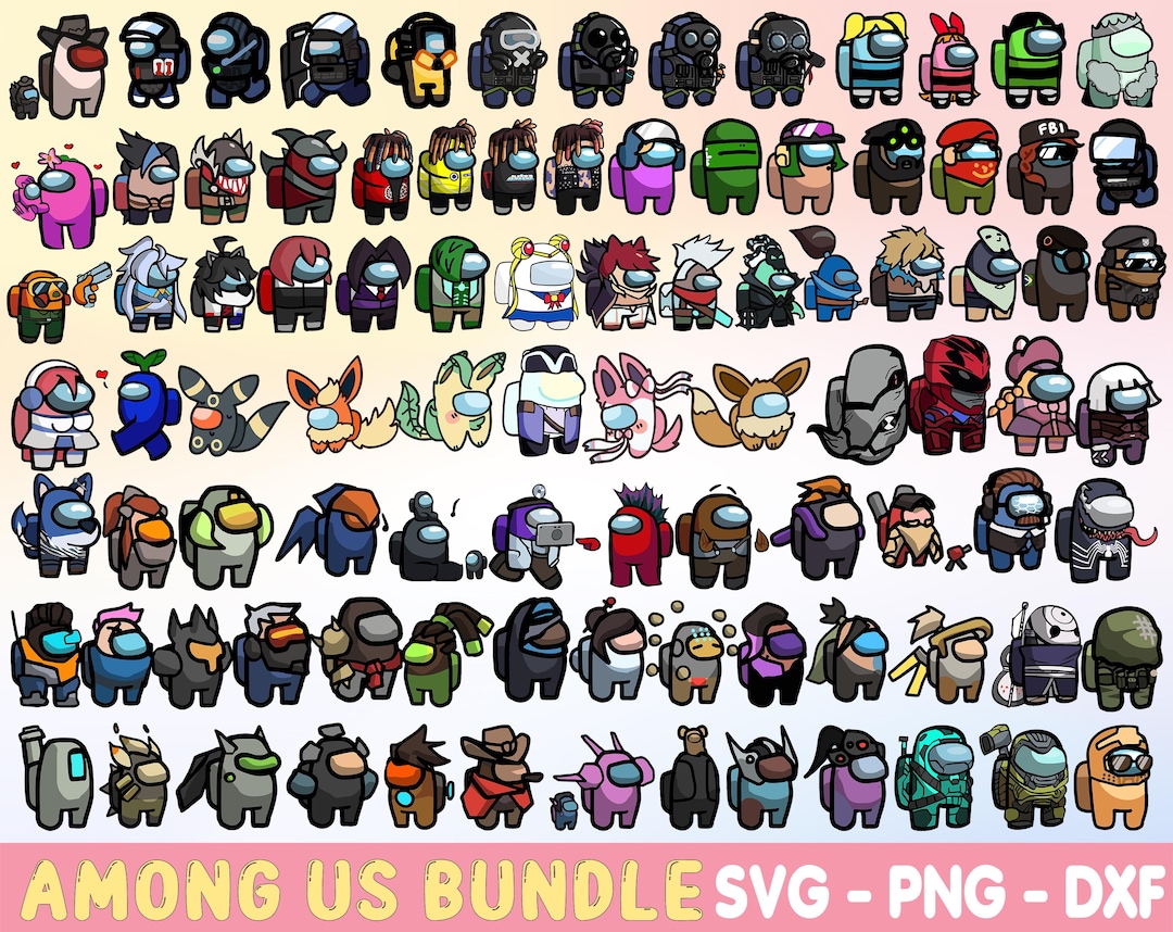 450+ Among Us Svg File for Cricut, Among Us Png Bundle, Among Us Game ...