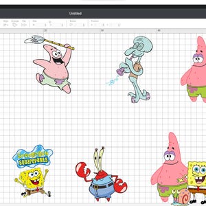 132+funny Cute Ocean Sponge Stickers – Retro Cartoon Character Vinyl ...