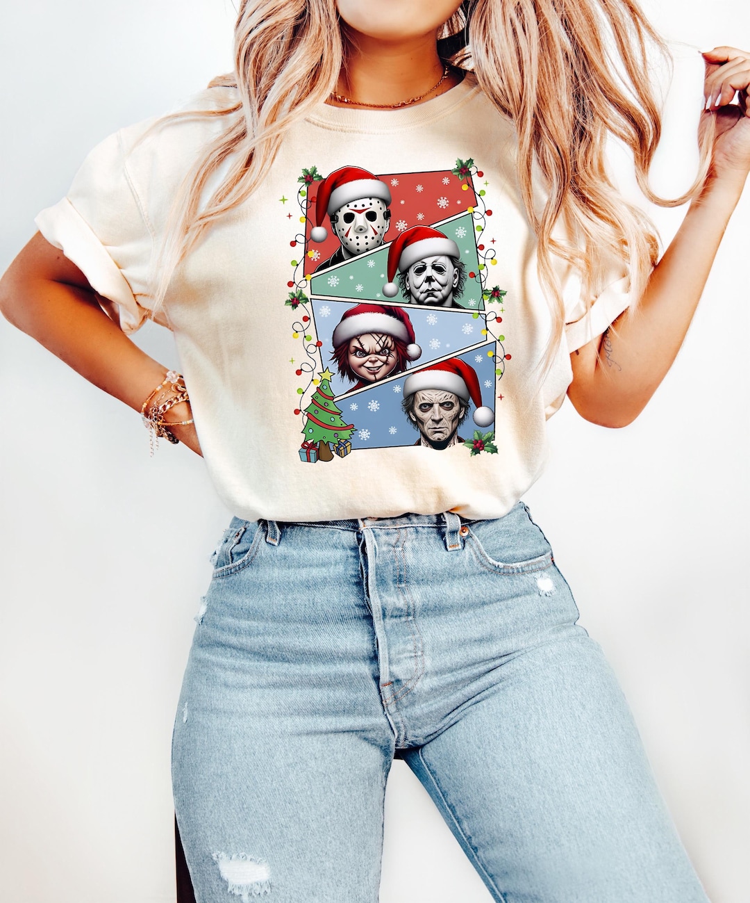 Horror Christmas Characters PNG – Funny Scary Movie Santa Clipart ...