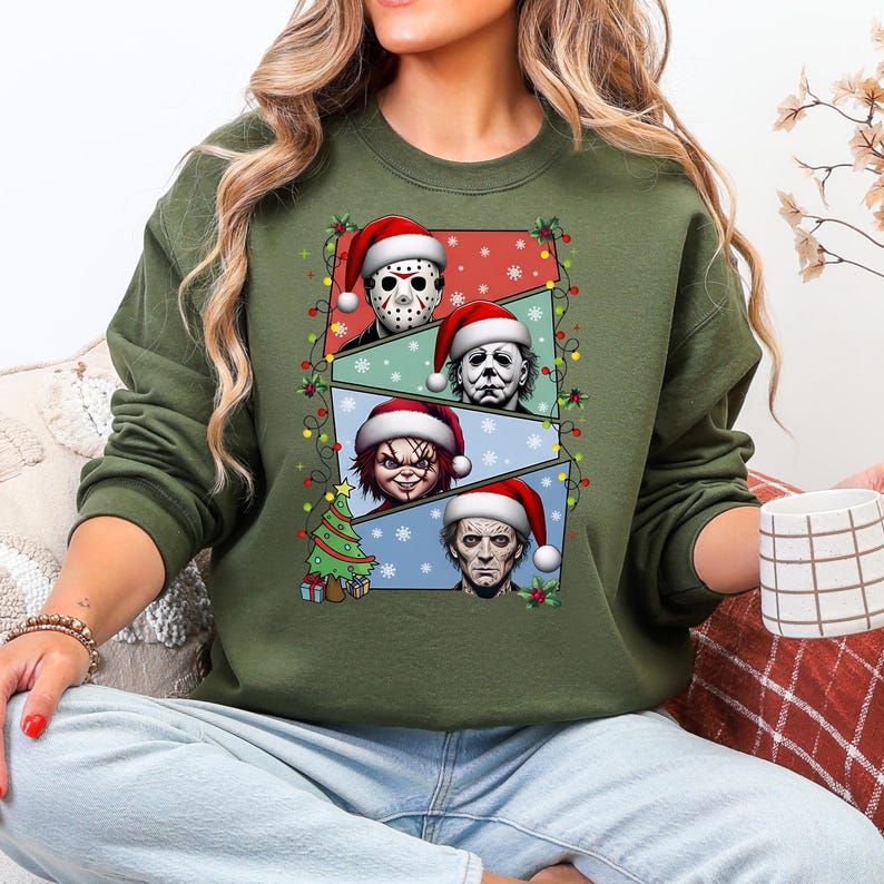 Horror Christmas Characters PNG – Funny Scary Movie Santa Clipart ...