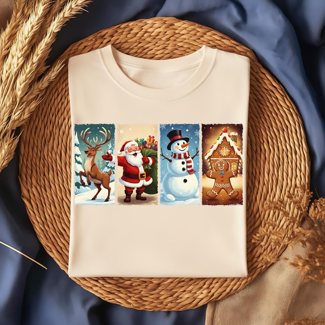 Cute Christmas Bookmark Set Printable, Santa Snowman Reindeer ...