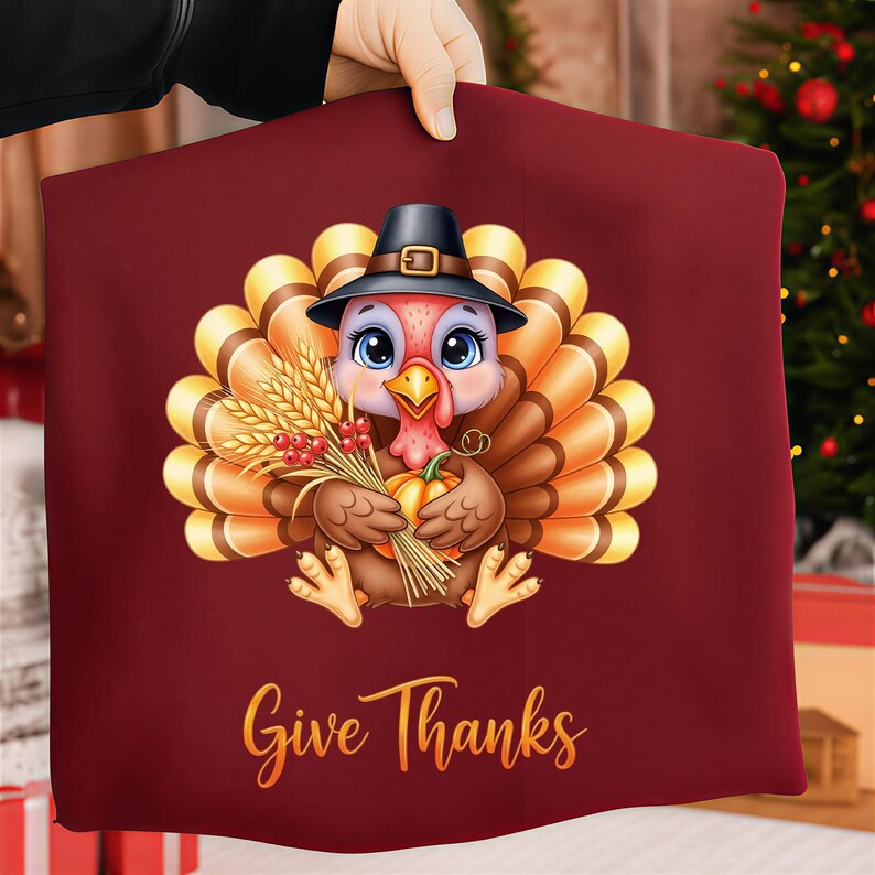 Thanksgiving Turkey PNG Bundle – Cute Fall Turkey Clipart Set, Happy ...