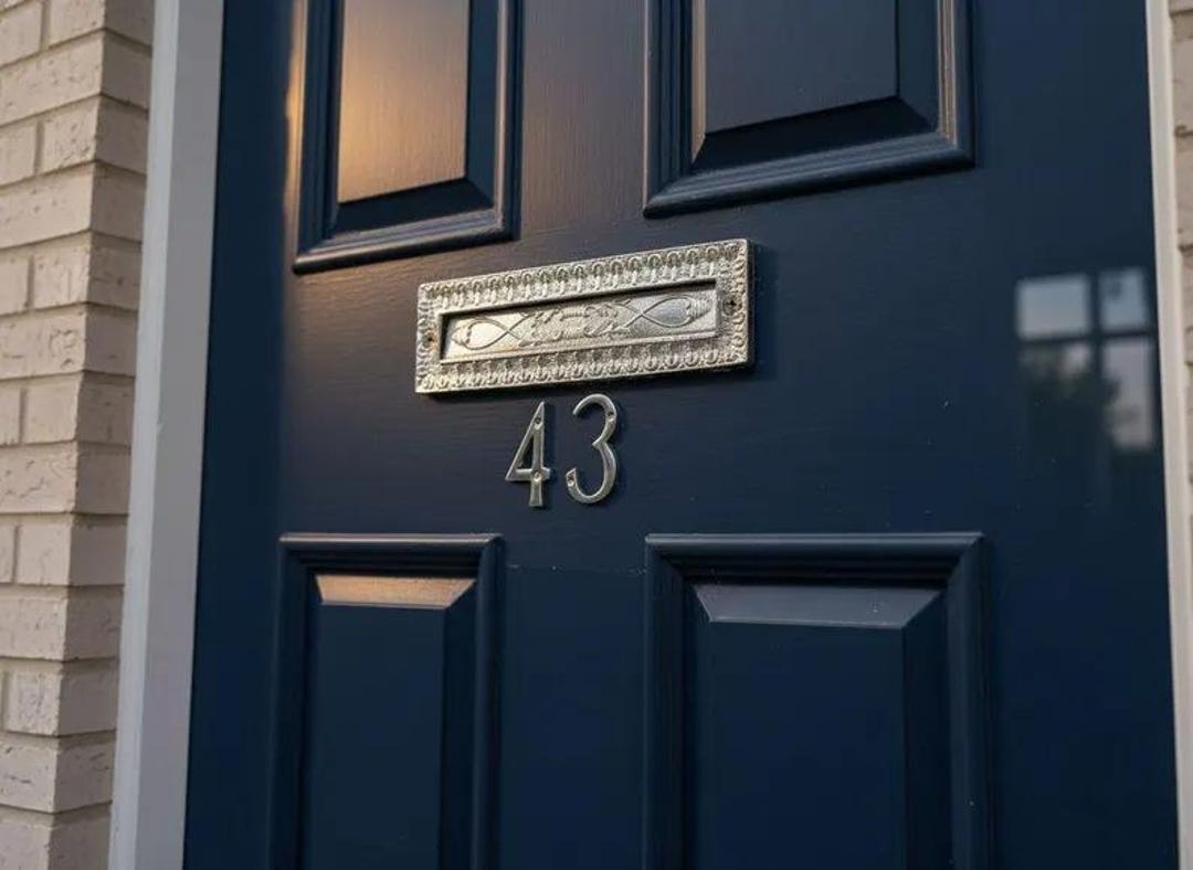Personalized Silver Letterbox Set | Polished BRASS Mail Slot | Modern ...