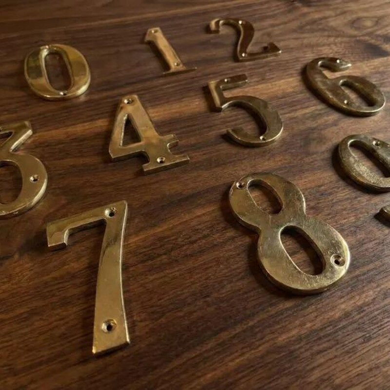 Brass House Numbers - Etsy