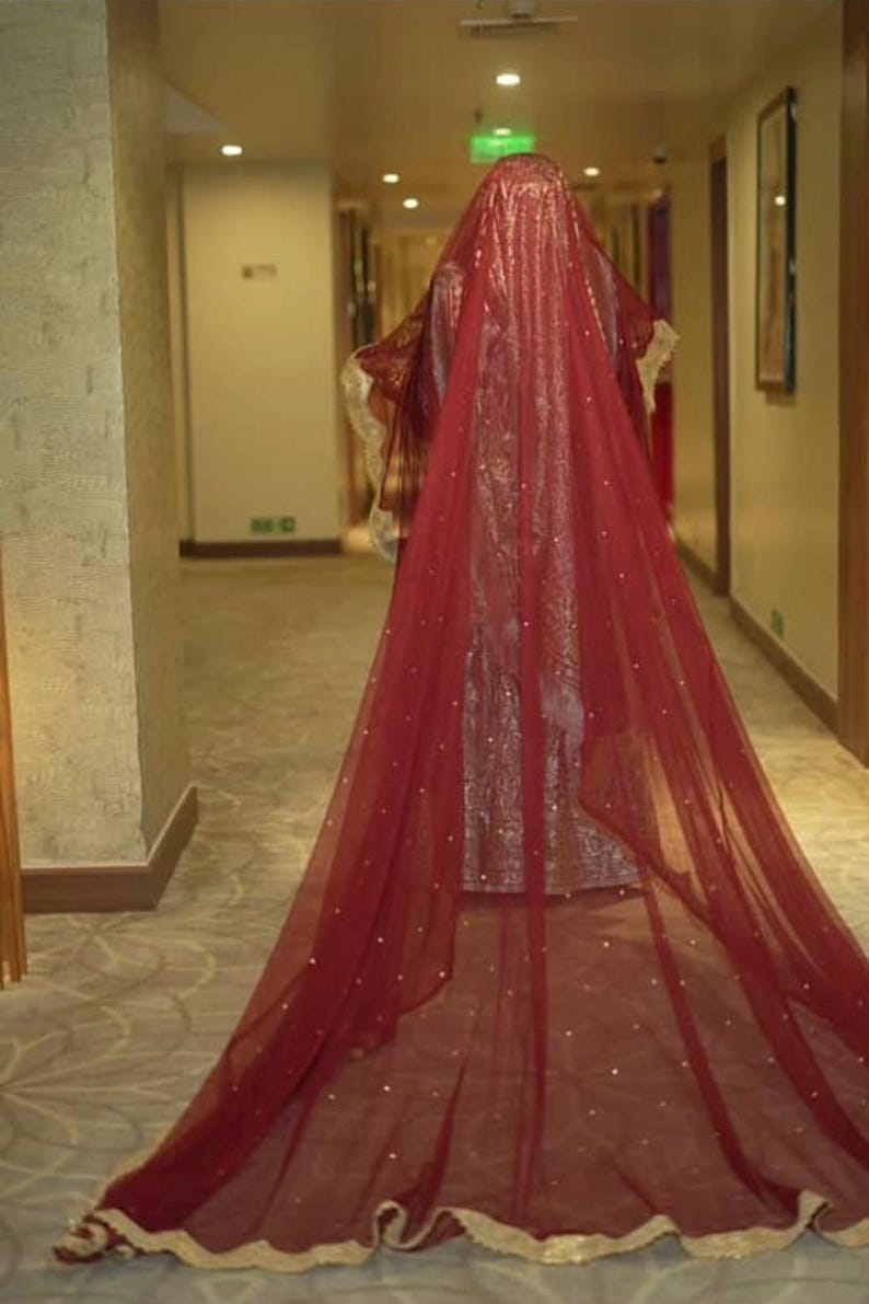 Bridal Net Dupatta | Nikkah Bridal Dupatta | Nikkah Long Veil ...
