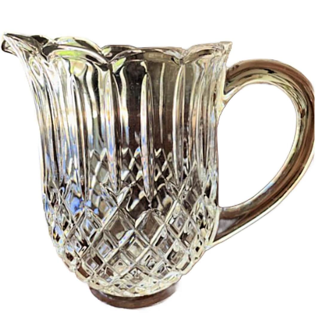 Shannon Vintage Leaded Crystal Pitcher Scalloped Edges Never Used in ...
