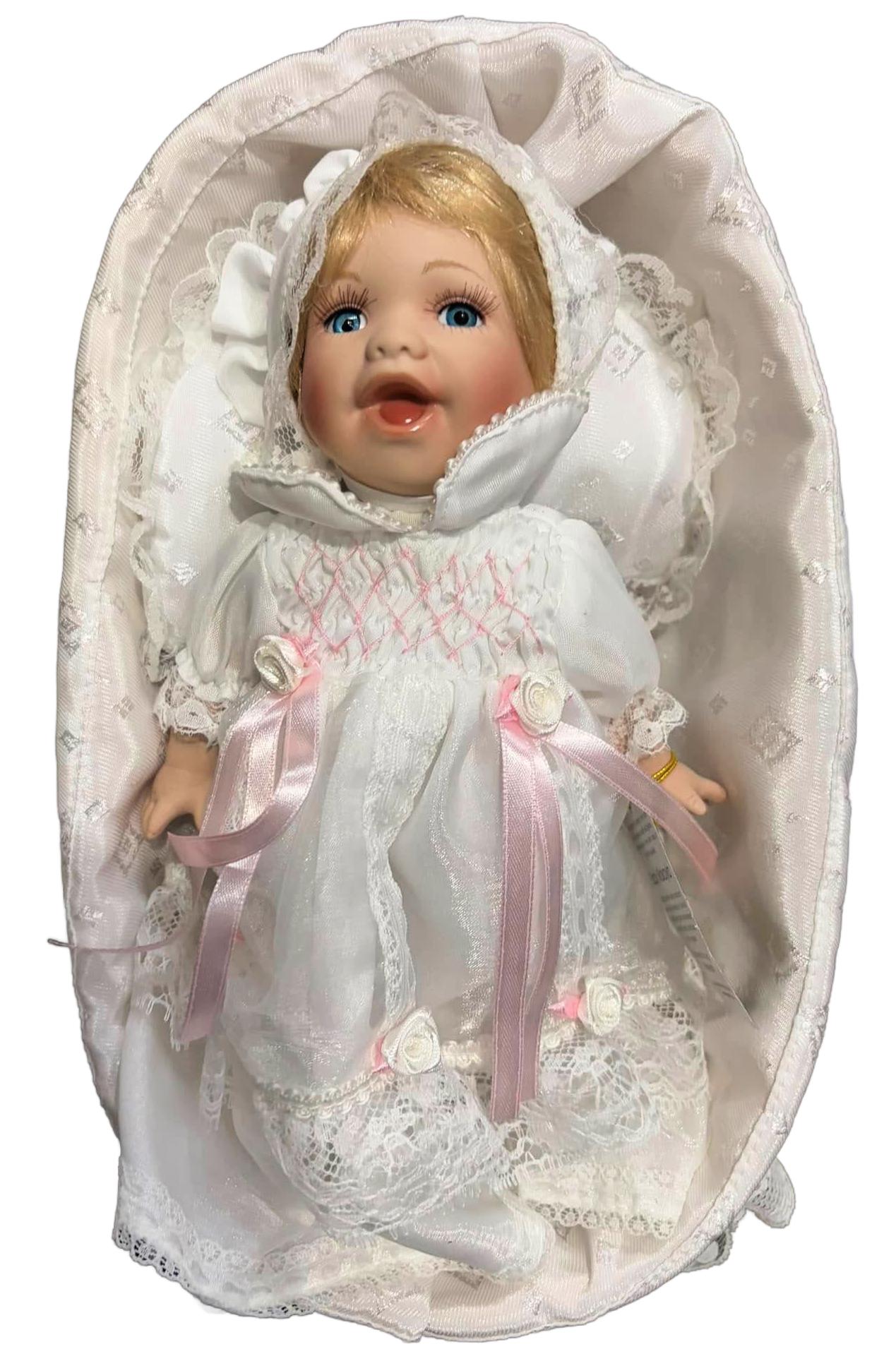 Vintage Geppedo Baby Makayla Porcelain Doll Bassinet New in Box - Etsy