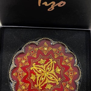Tizo Jeweled Scallop Coaster New in Box Dark Red - Etsy