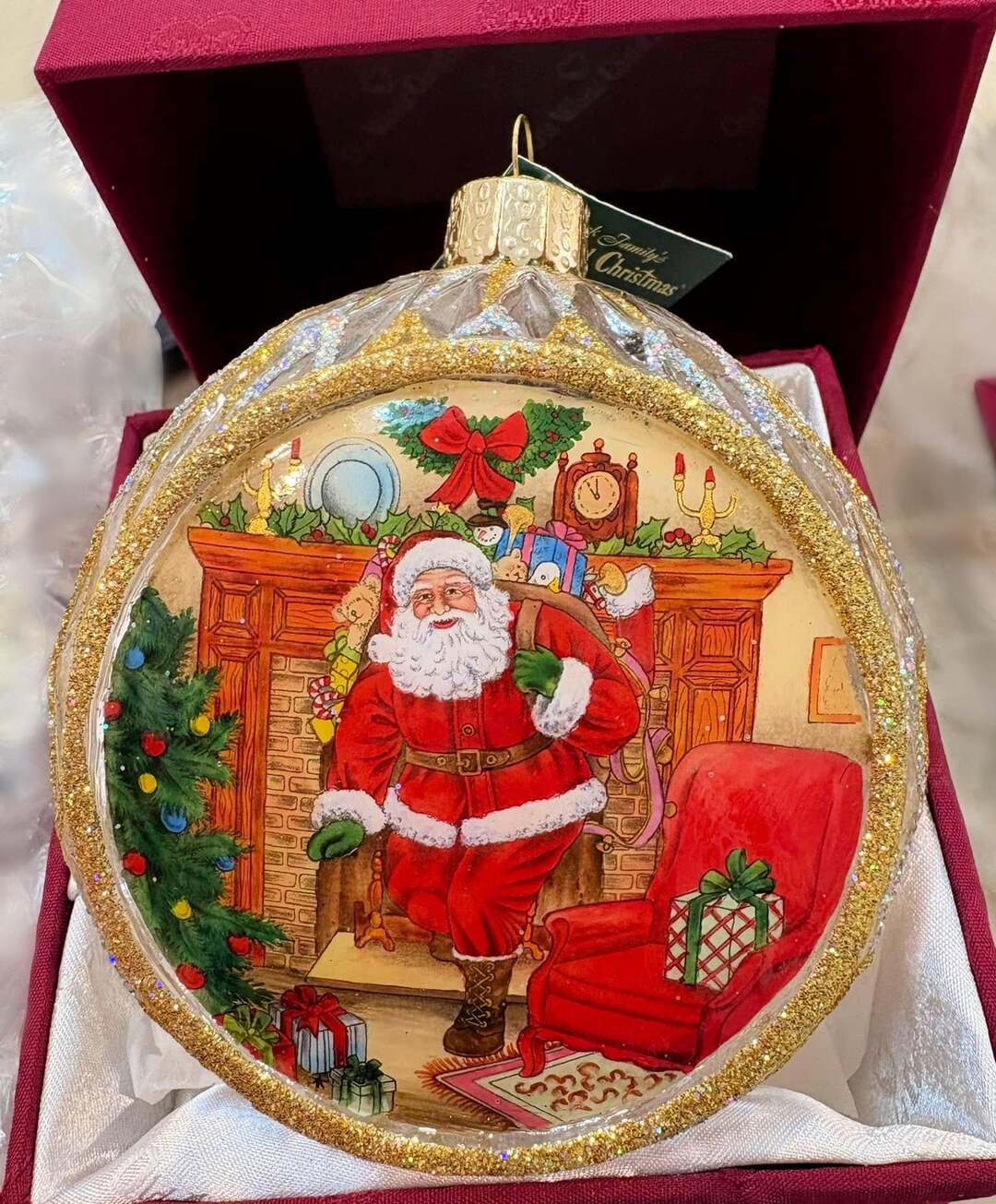 Merck Family's Old World Christmas (OWC) Inside Art Ornament. Beautiful ...