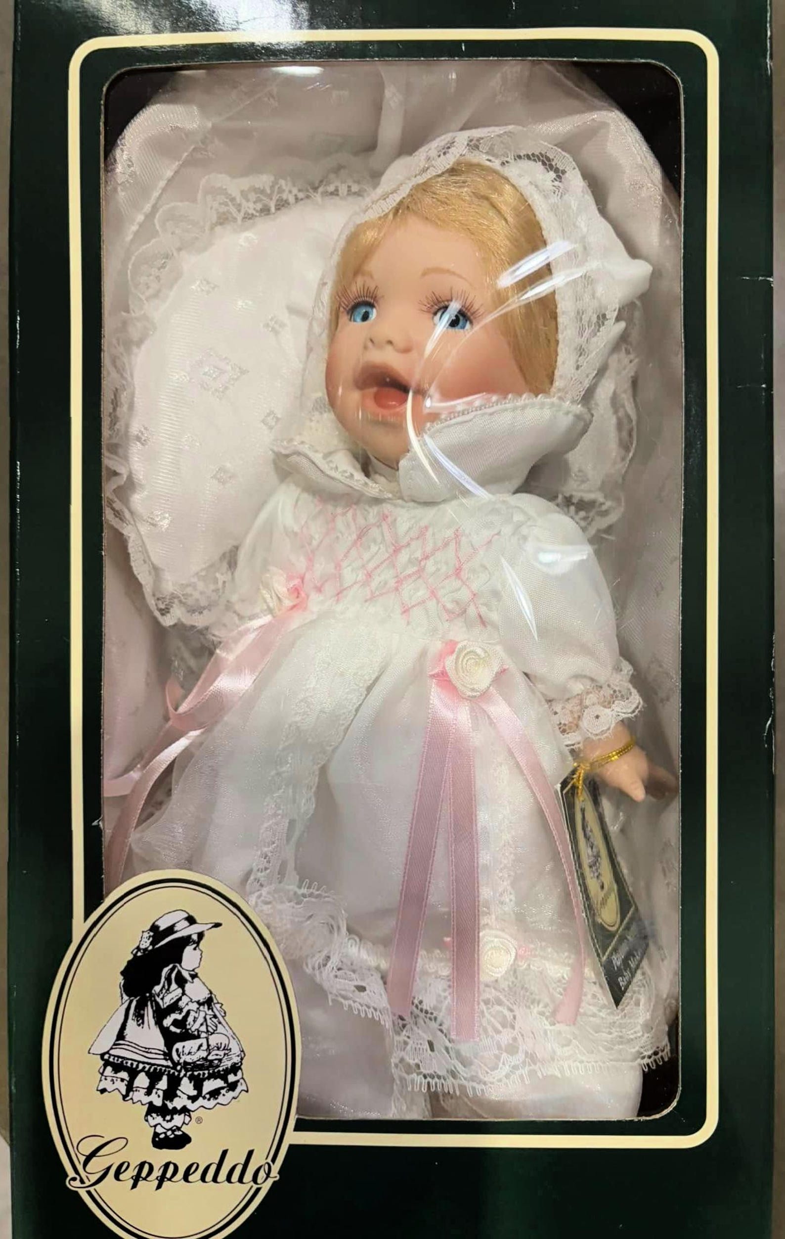 Vintage Geppedo Baby Makayla Porcelain Doll Bassinet New in Box - Etsy