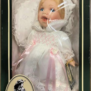 Vintage Geppedo Baby Makayla Porcelain Doll Bassinet New in Box - Etsy
