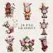 Christmas Llama Clipart Bundle | Holiday PNG Illustration Set - Etsy
