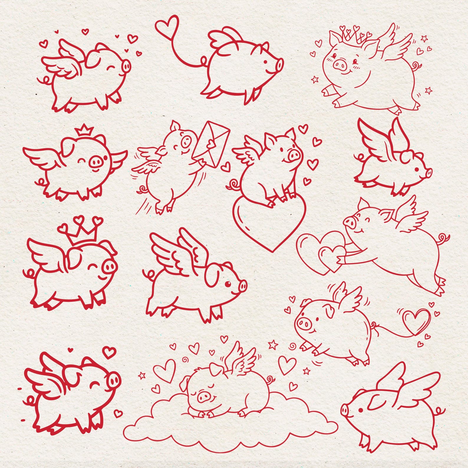 Valentine Animal SVG Bundle | Love Designs PNG EPS - Etsy