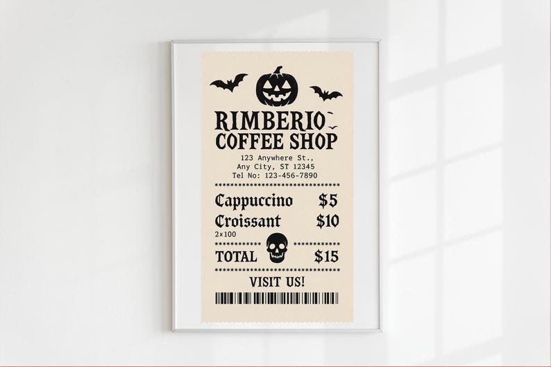 Funny Halloween Receipt PNG Bundle: Spooky Printable Party Decor (PDF ...
