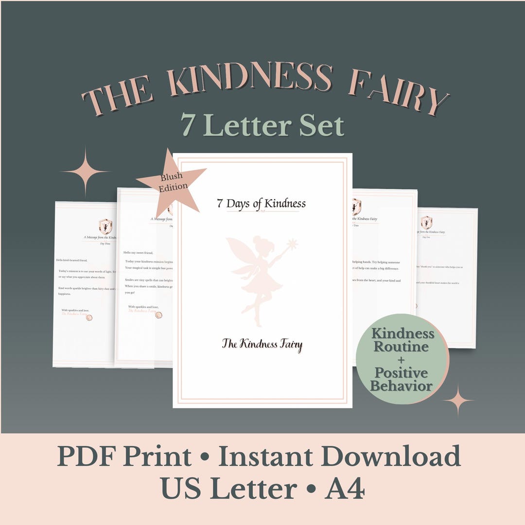 Kindness Fairy Letter Set | 7 Printable Letters (digital Download) - Etsy