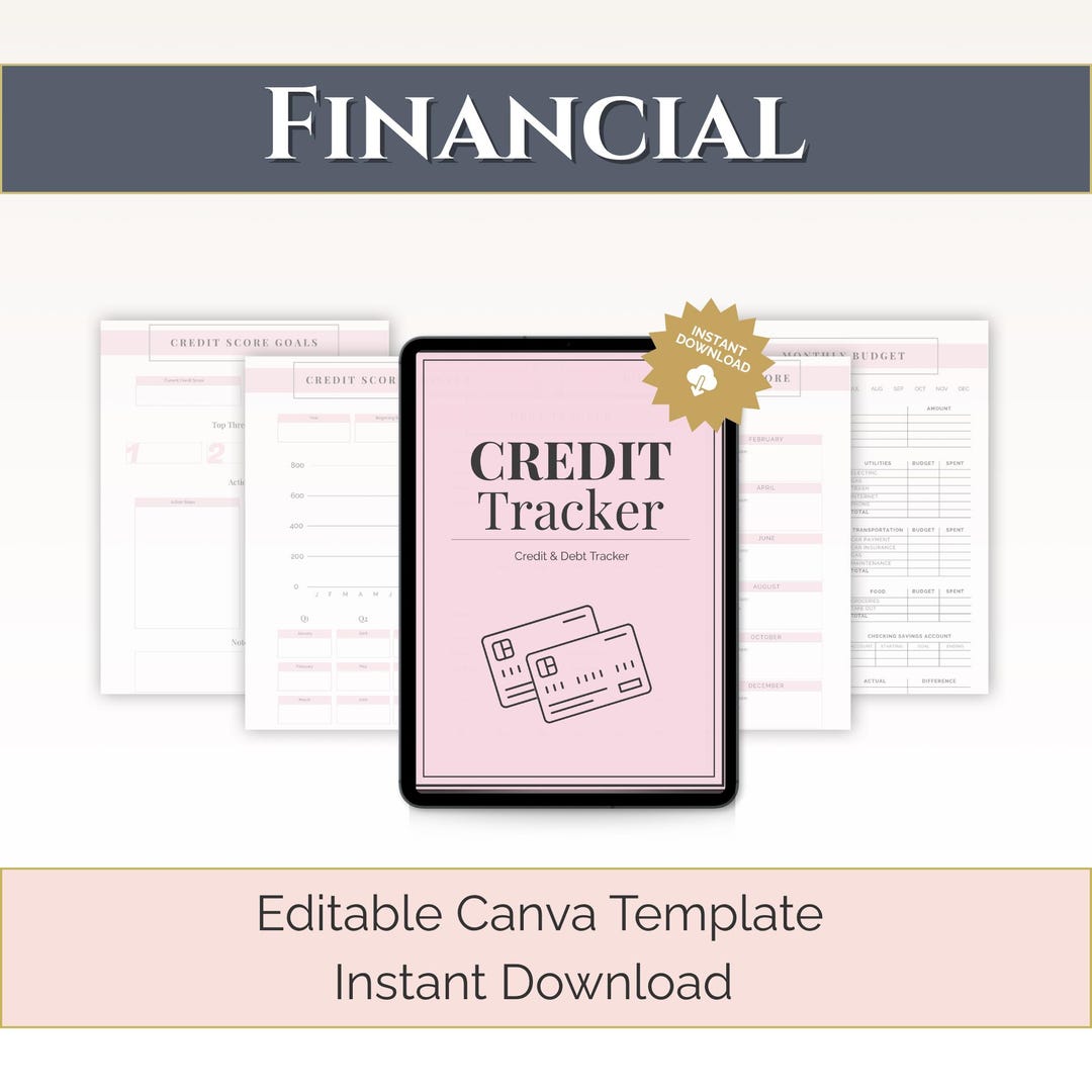 Credit & Debt Tracker | Couples Budget Printable Digital Finance ...