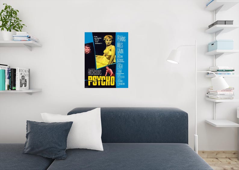 Psycho 1960 Alfred Hitchcock Horror Movie Art Print Poster 24x36 - Etsy