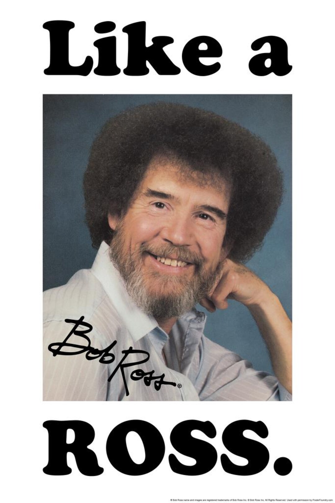 Bob Ross 'like a Ross' Meme Art Print Poster (12x18) - Etsy