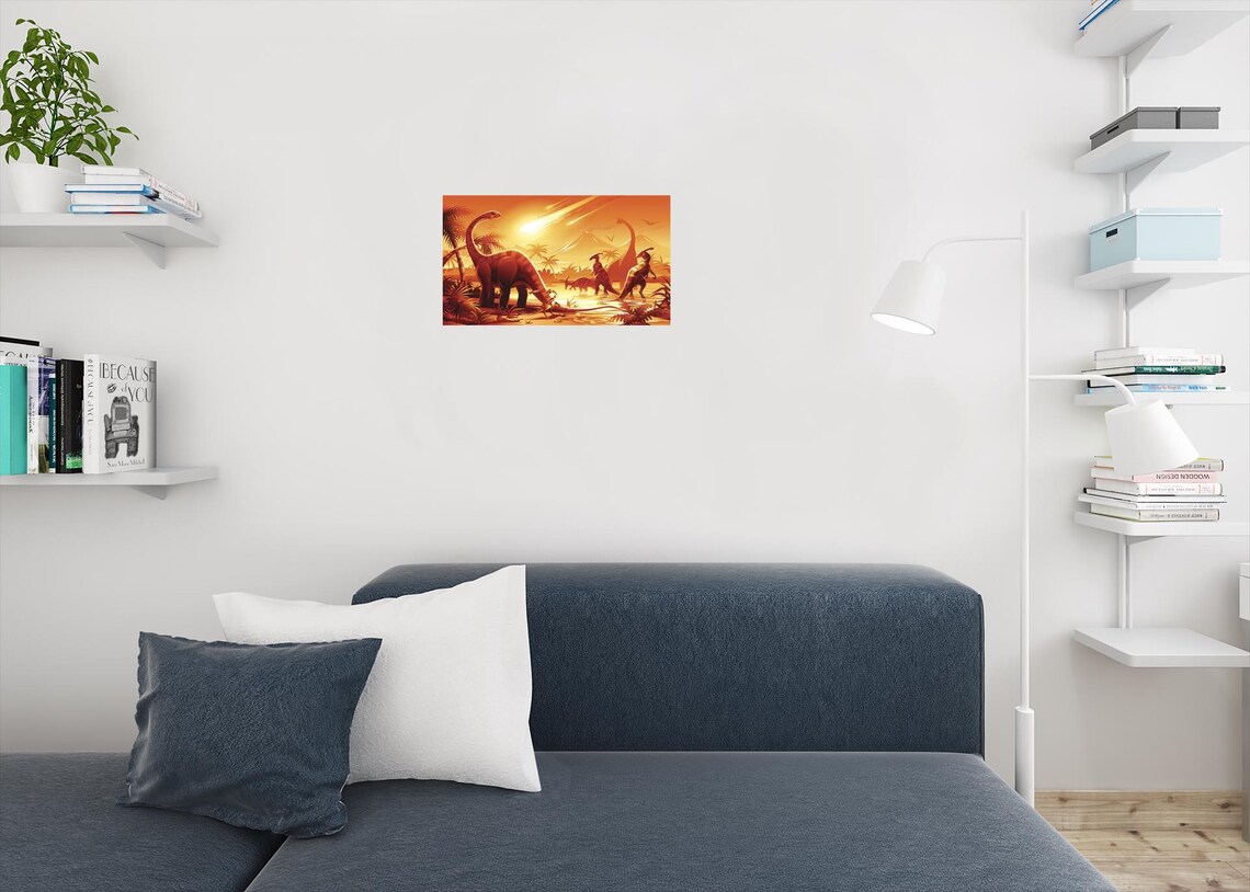 Apocalyptic Event That Led to Dinosaur Extinction Art Print Poster ...