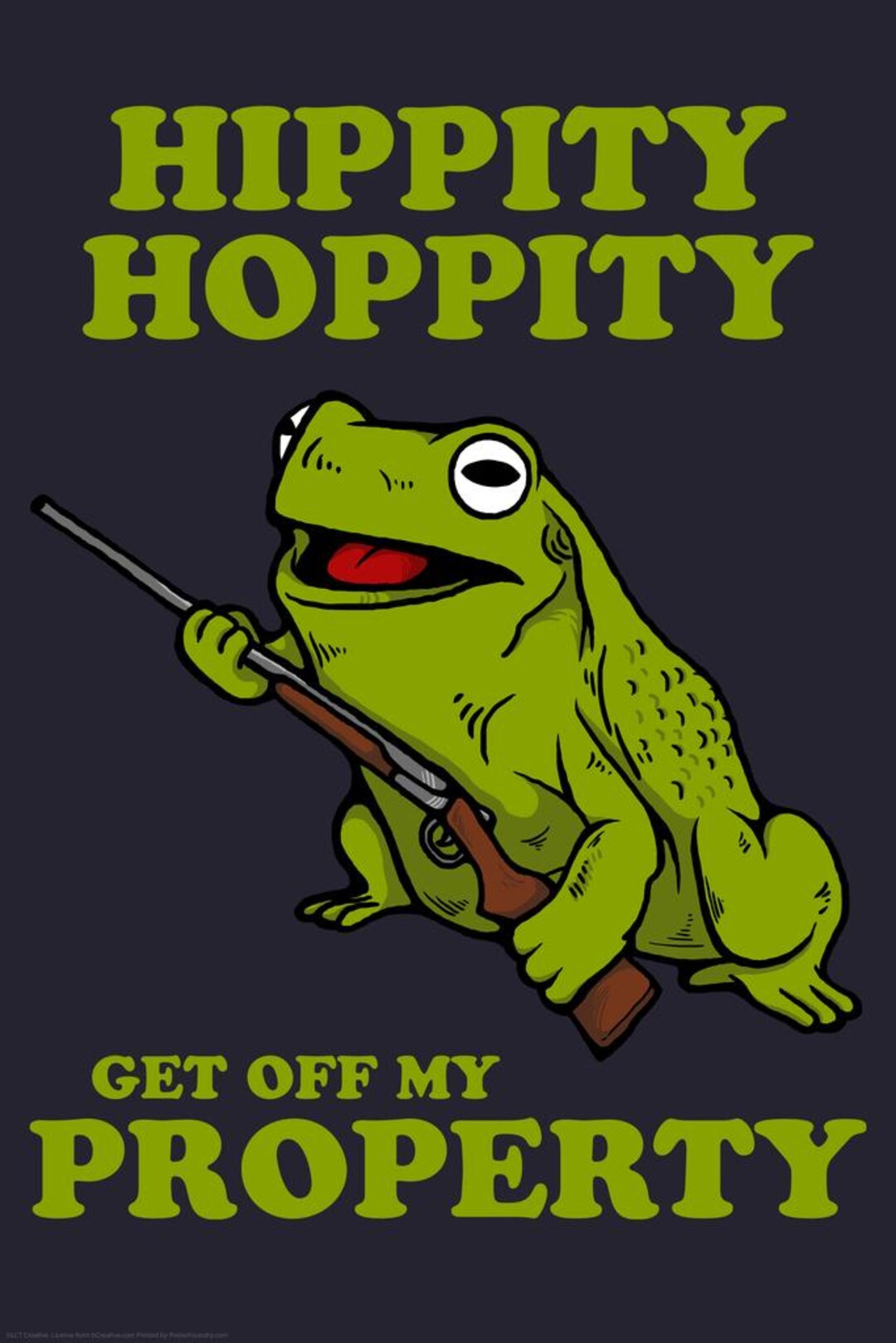 Hippity Hoppity Get off My Property Frog Warning Keep Out Stay Out ...