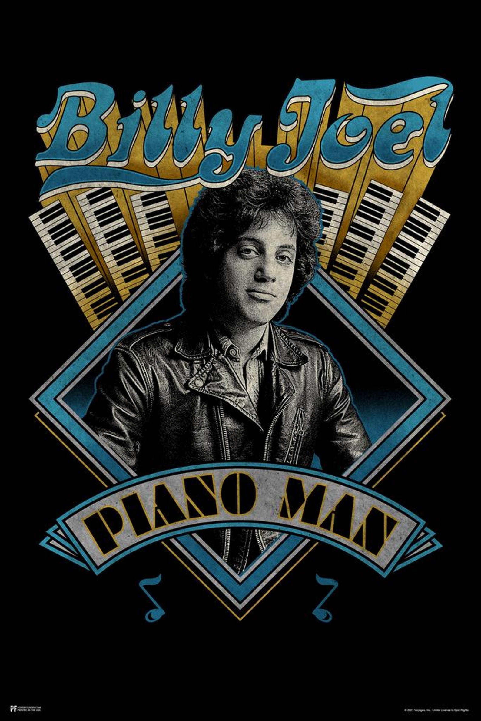 Billy Joel Piano Man Classic Rock Music Retro Vintage Concert Tour ...