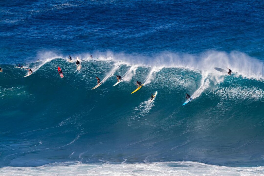 Surfers Riding Wave Hawaii Surfing Photo Photograph Summer Beach ...