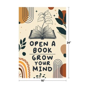 Reading Posters for Library Book Classroom Decor Art Print Poster 16x24 ...