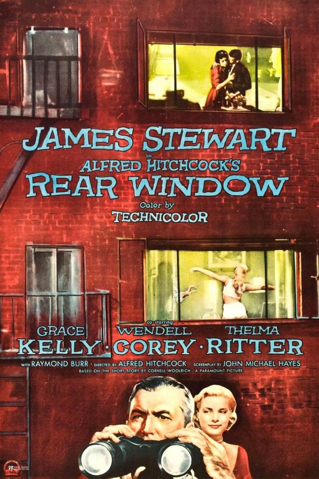 Rear Window Alfred Hitchcock Movie Poster Movie Art Print Poster 16x24 ...