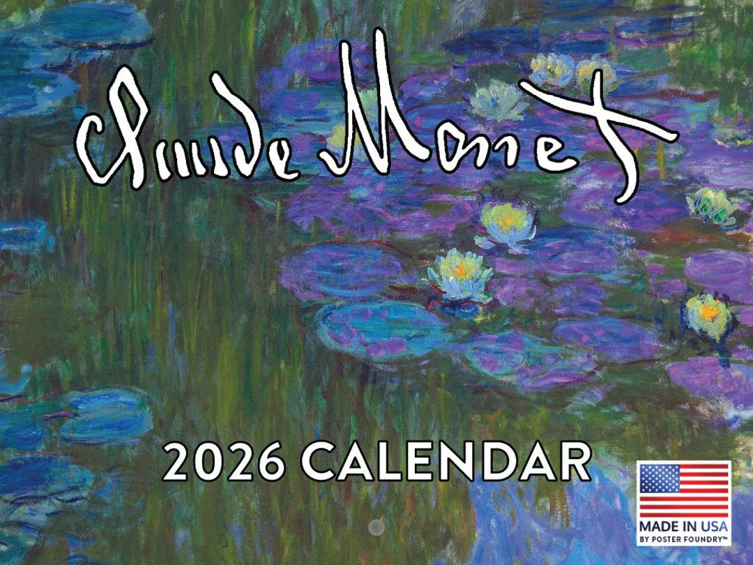 Claude Monet 2026 Calendar | Impressionist Art Wall Calendar - Etsy