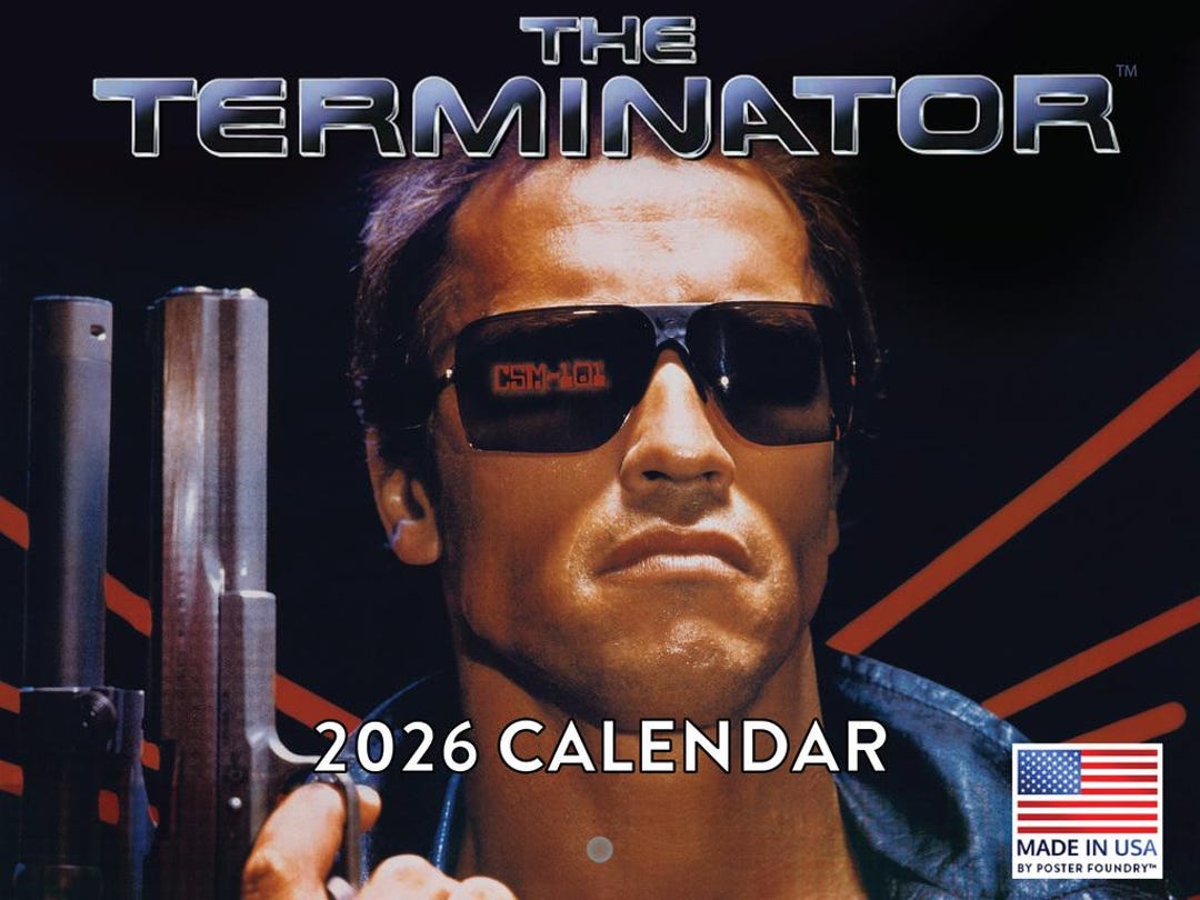 Terminator 2026 Wall Calendar | Official Movie Memorabilia, Made in USA ...