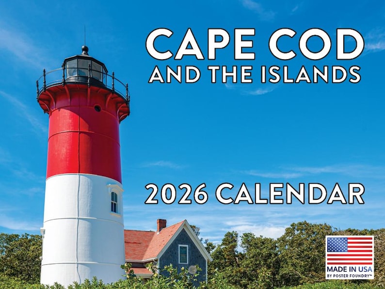 Cape Cod Calendar 2026 Nantucket Marthas Vineyard Monthly Wall Calender ...