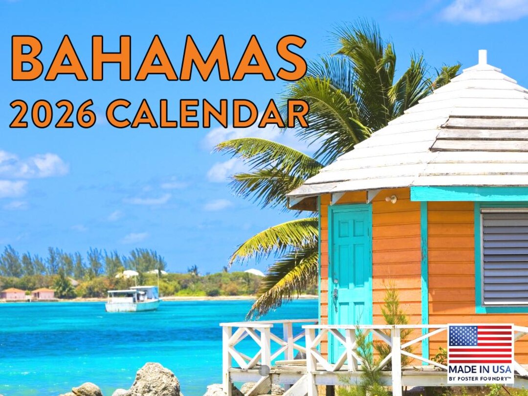 Bahamas Calendar 2026 Monthly Wall Calender 12 Month | American Made in ...